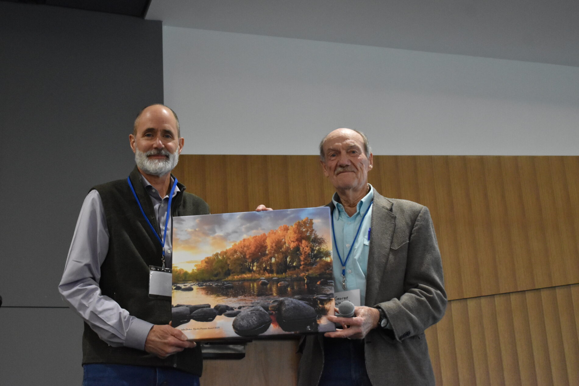 Left - Poudre Pioneer Awardee, John Stokes; Right - George Wallas ...